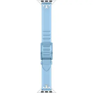 Tory Burch Tory Burch The Single T Jelly 16mm Apple Watch Band Blue