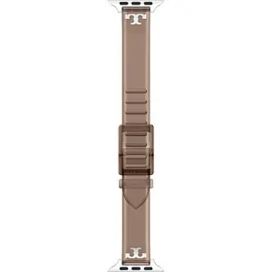 Tory Burch The Single T Jelly 16mm Apple Watch Band - Brown