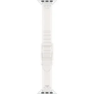 Tory Burch Tory Burch The Single T Jelly 16mm Apple Watch Band Clear