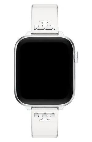 Tory Burch The Single T Jelly 16mm Apple Watch Band - Clear