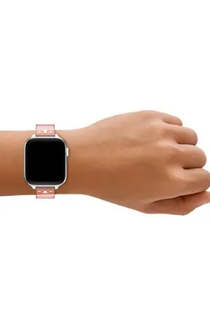 Tory Burch The Single T Jelly 16mm Apple Watch Band - Pink