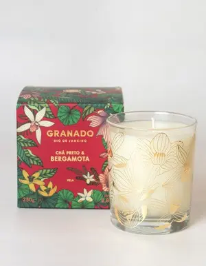 GRANADO Chá Preto E Bergamota Scented Candle - Clear