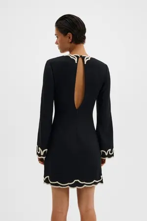 MALINA Henny Embroidered Mini Dress