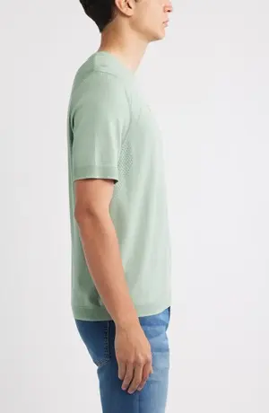 BOSS Porsche Spirit 70 Logo Short Sleeve Sweater - Light Green