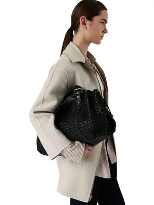 22535459 Cocoon Oversized Collared Coat