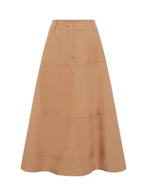 Gerard Darel Jina High Waist A-line Midi Skirt