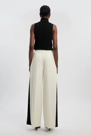 Karen Millen Contrast Wide Leg Trousers