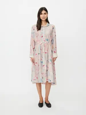 MASAI COPENHAGEN Manova Floral Print Midi Shirt Dress - Primrose