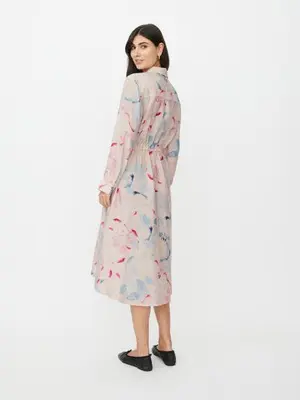 MASAI COPENHAGEN Manova Floral Print Midi Shirt Dress