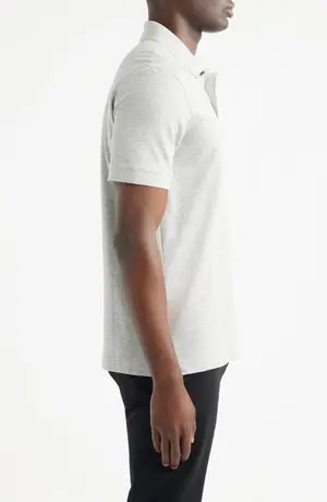 BOSS Pallas Cotton Piqué Polo - Open Grey