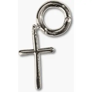 NICKEL & SUEDE Cross Charm - Silver