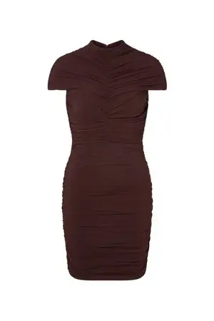 MALINA Loana Draped Chiffon Mini Dress