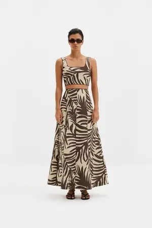 MALINA Jacquard Midi Skirt
