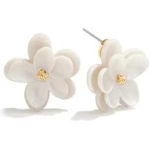 Baublebar Floral Embellished Statement Earrings - White