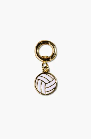 NICKEL & SUEDE 14k Plated Volleyball Charm - Gold