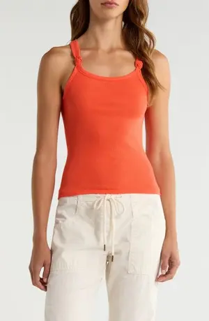 RE/DONE Knotted Rib Tank - Aperol
