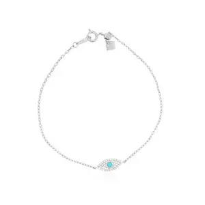 THE LOVERY FINE JEWELRY 18k Gold Evil Eye Diamond And Bracelet