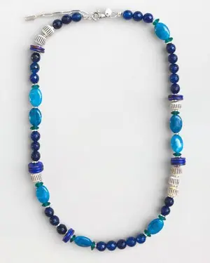 BY LILLA Beaded Necklace - Cobalt