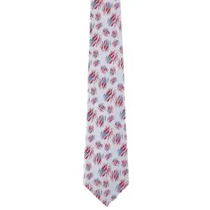 Trafalgar Stars & Stripes Secret Silk Novelty Necktie - Silver