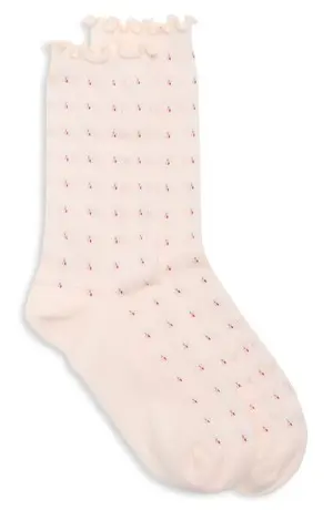 CASA CLARA Margot Pointelle Crew Socks