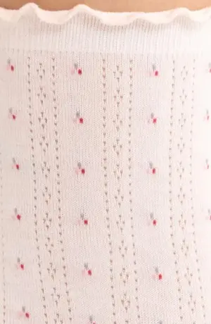 CASA CLARA Margot Pointelle Crew Socks