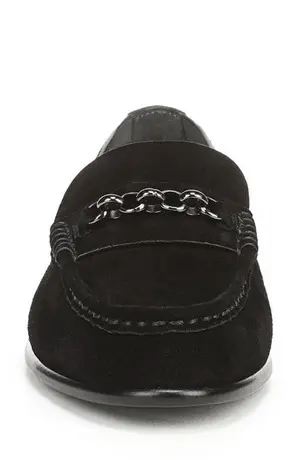 Franco Sarto Maris Suede Chain Loafer - Black