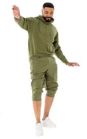 DAI MODA Tony Crop Leisure Pant - Army