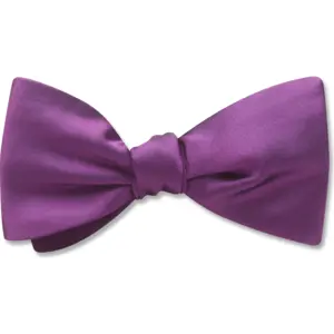 BEAU TIES OF VERMONT Somerville Plum Silk Woven Bow Tie - Self-tie