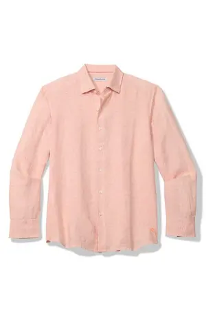 Tommy Bahama Lennox Linen Button-up Shirt - Snapdragon