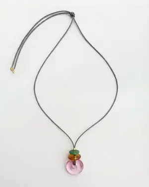 BY LILLA Jade Pendant Necklace - Multi