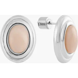 JOIANA JEWELRY Joiana Jewelry Eloise Oval Mother Of Pearl Stud Earrings White Silver