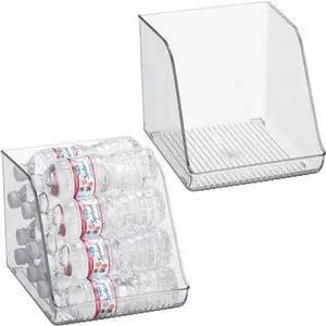 81029350 Plastic Water Bottle Organizer For Fridge & Pantry - Clear