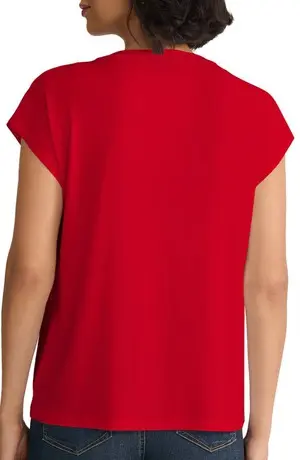 Jones New York Lace-up Crepe Top