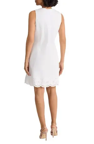 Jones New York Sleeveless Eyelet Mini Dress