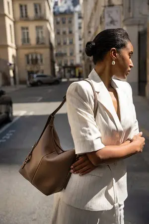 BOB ORÉ BLUE COLLECTION Verto Bucket Bag In Fine-grain Leather - Brown