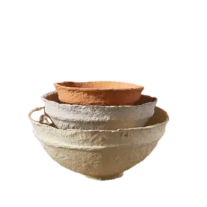 BE HOME Koi Paper Mache Bowlsset Of 3 - Multi