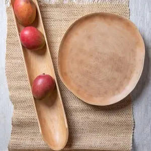 BE HOME Kiln Wood Long Dish