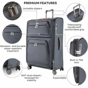 RICARDO BEVERLY HILLS Montecito 3.0 Softside Medium Check-in Suitcase - Graphite