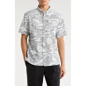 Tori Richard Sea Sketch Button-down Shirt - Light Grey
