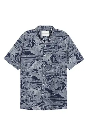 Tori Richard Sea Sketch Button-down Shirt - Navy