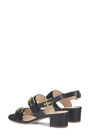 Agl Lala Straps Leather Sandals With Maxi Buckles
