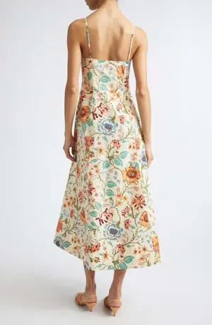 Ulla Johnson Fiora Floral Cotton Dress - Abalone