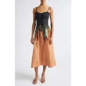 Ulla Johnson Fiora Floral Cotton Dress - Agate