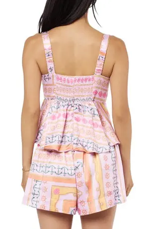 CIEBON Adela Nautical Print Sleeveless Top