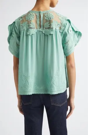 Ulla Johnson Alma Illusion Silk Top