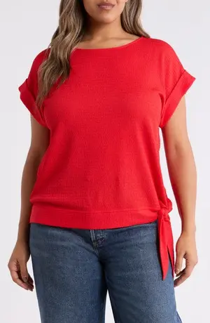 Jones New York Texture Dolman Top - Rouge
