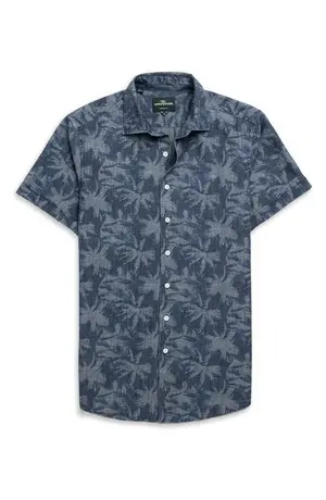 Rodd & Gunn Arthurs Pass Palm Print Short Sleeve Button-up Shirt