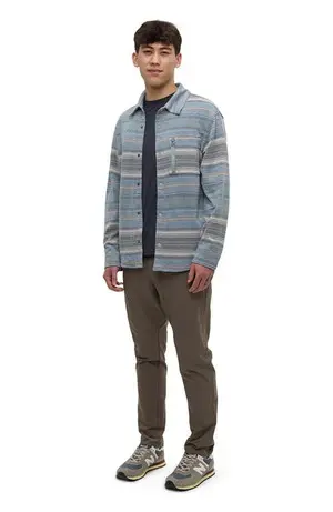 TENTREE Thompson Shacket - Graphite Multi Stripe