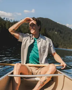 TENTREE Hopkins Shirt - Sand Stone/graphite