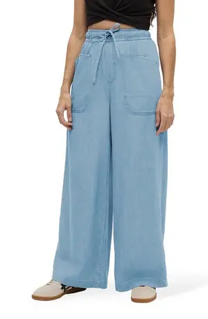 TENTREE Crestwood Wide Leg Pants - Light Wash